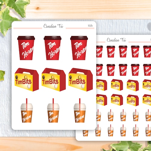 Tim Hortons Iced Capp Sticker Glossy Vinyl Waterproof Iced - Etsy Canada