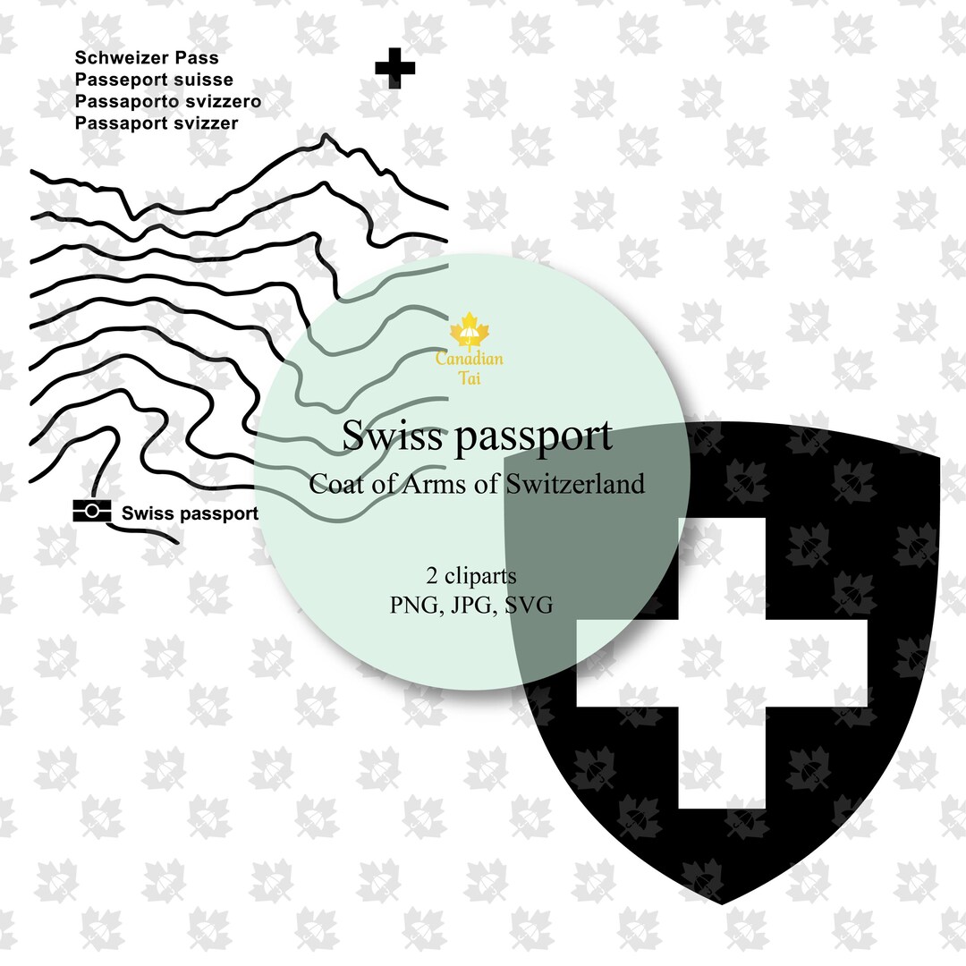 Swiss Passport Silhouette SVG/PNG/JPG File - Etsy