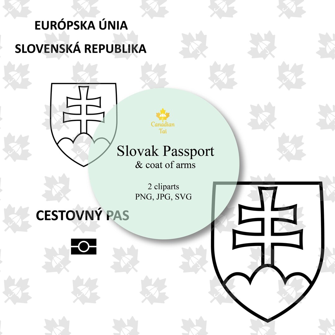 Slovak Passport Silhouette SVG/PNG/JPG File - Etsy