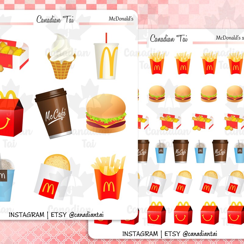 Mcdonalds Stickers - Etsy