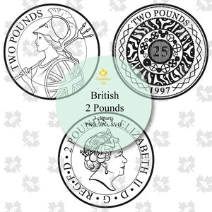 British 2pounds SVG/PNG/JPG File - Etsy