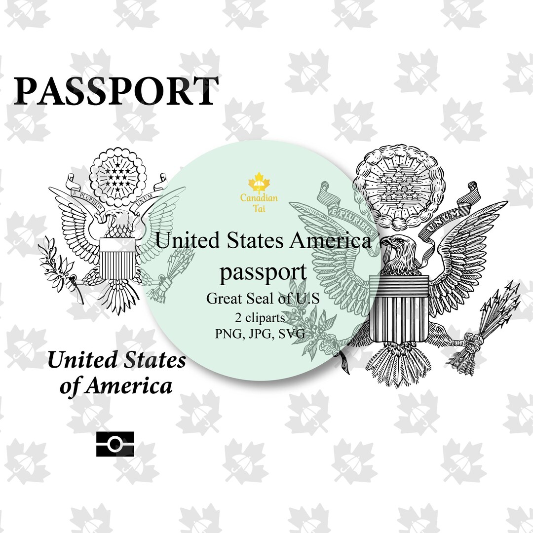 American Passport Silhouette SVG/PNG/JPG File - Etsy