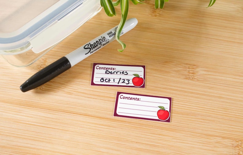 Food Freezer Label Stickers, Food Storage Labels, Write-on Lined, Self ...