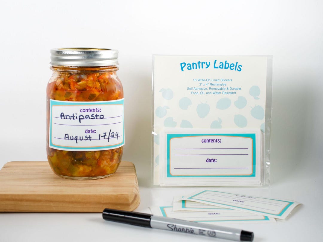 Pantry Labels, Food Storage Labels, 2"x4", Lined, Write-on, Durable ...
