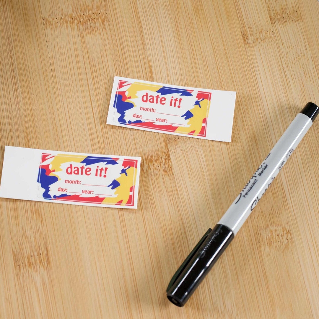 Food Date Storage Labels Colourful Write-on Date Labels Self - Etsy