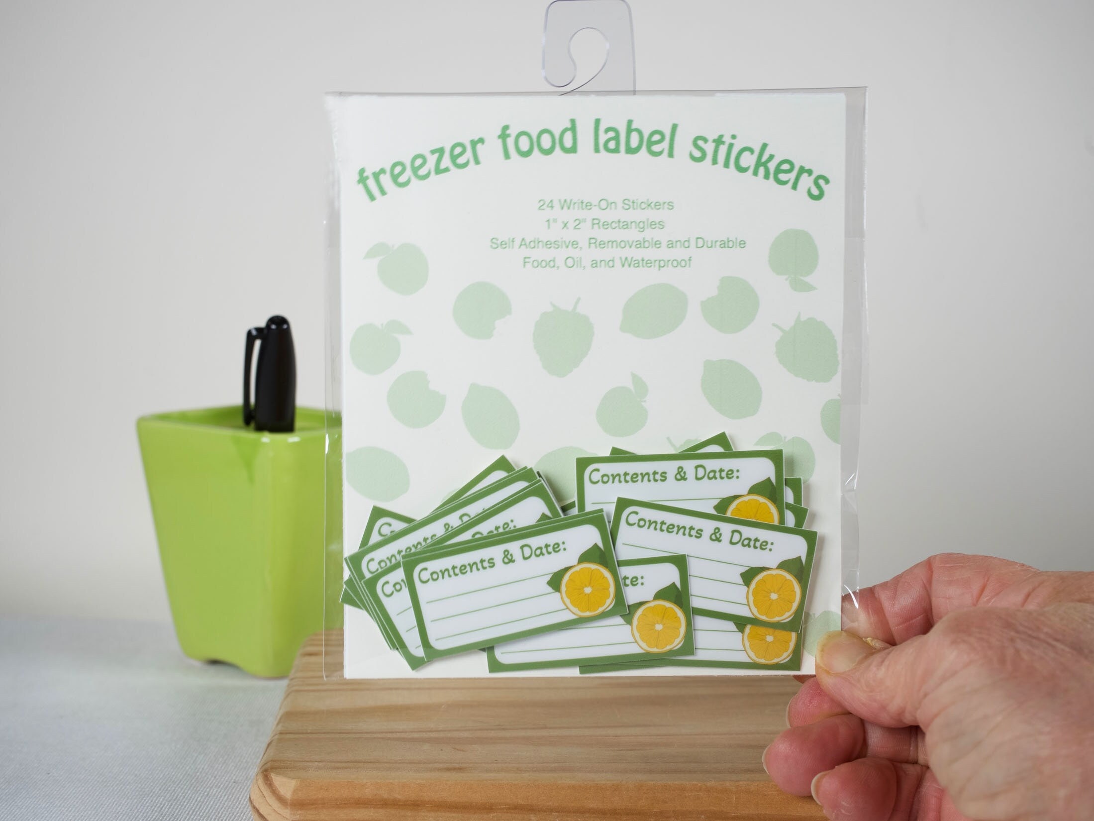 Freezer Food Labels, Blank Write-on Pantry Label, Decorative Lemon ...