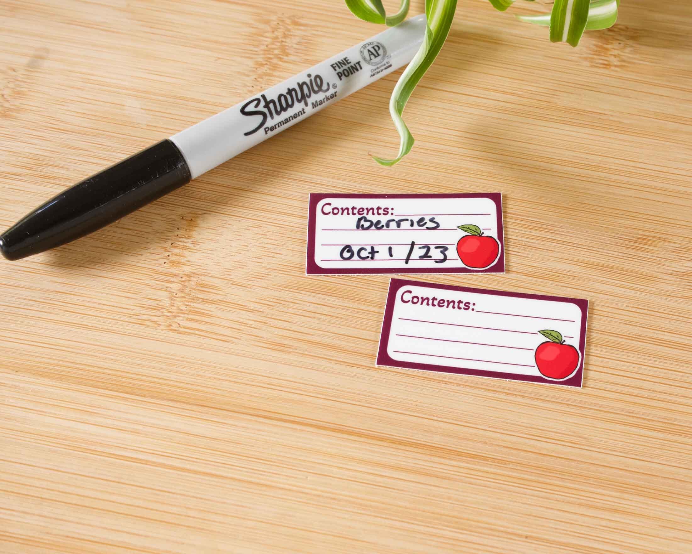 Food Freezer Label Stickers, Food Storage Labels, Write-on Lined, Self ...