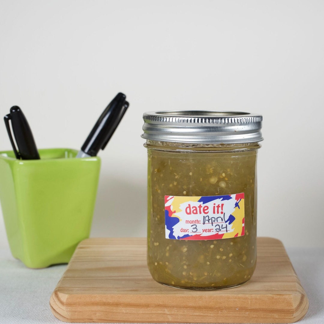 Date Labels, Write-on Labels, 1" X 2", Set of 24, Multi-coloured ...