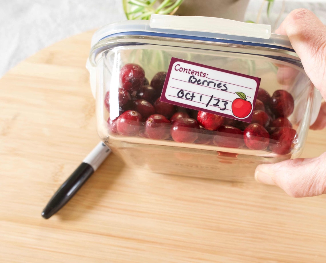 Food Freezer Label Stickers, Food Storage Labels, Write-on Lined, Self ...