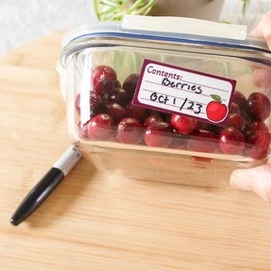 Food Freezer Label Stickers, Food Storage Labels, Write-on Lined, Self ...