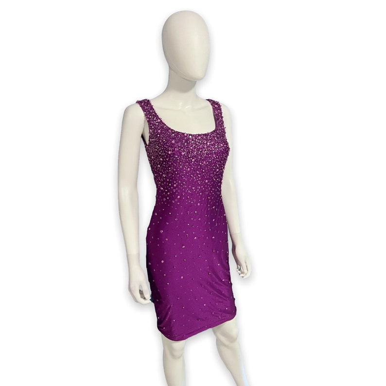 Gianni Versace S/S 1996 Beaded Runway Purple Embellished Dress - Etsy