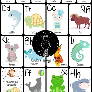 Spanish Alphabet Flashcards - Etsy