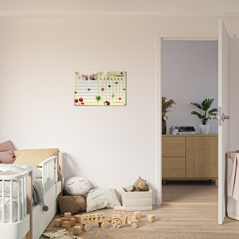 Ladybug Acrylic Reward Chart, Personalized Chore Chart, Customized Etsy ...