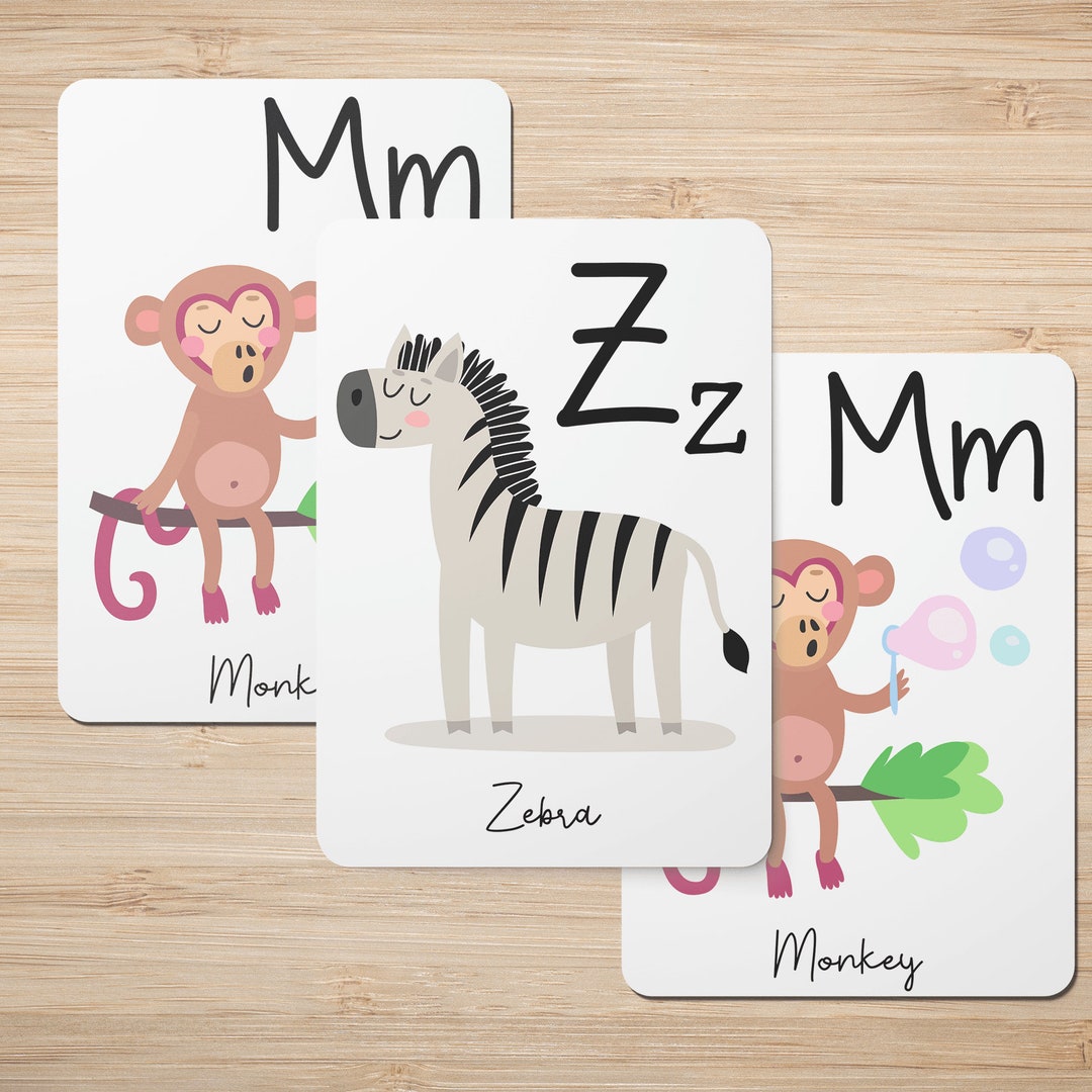 English Alphabet Flashcards - Etsy