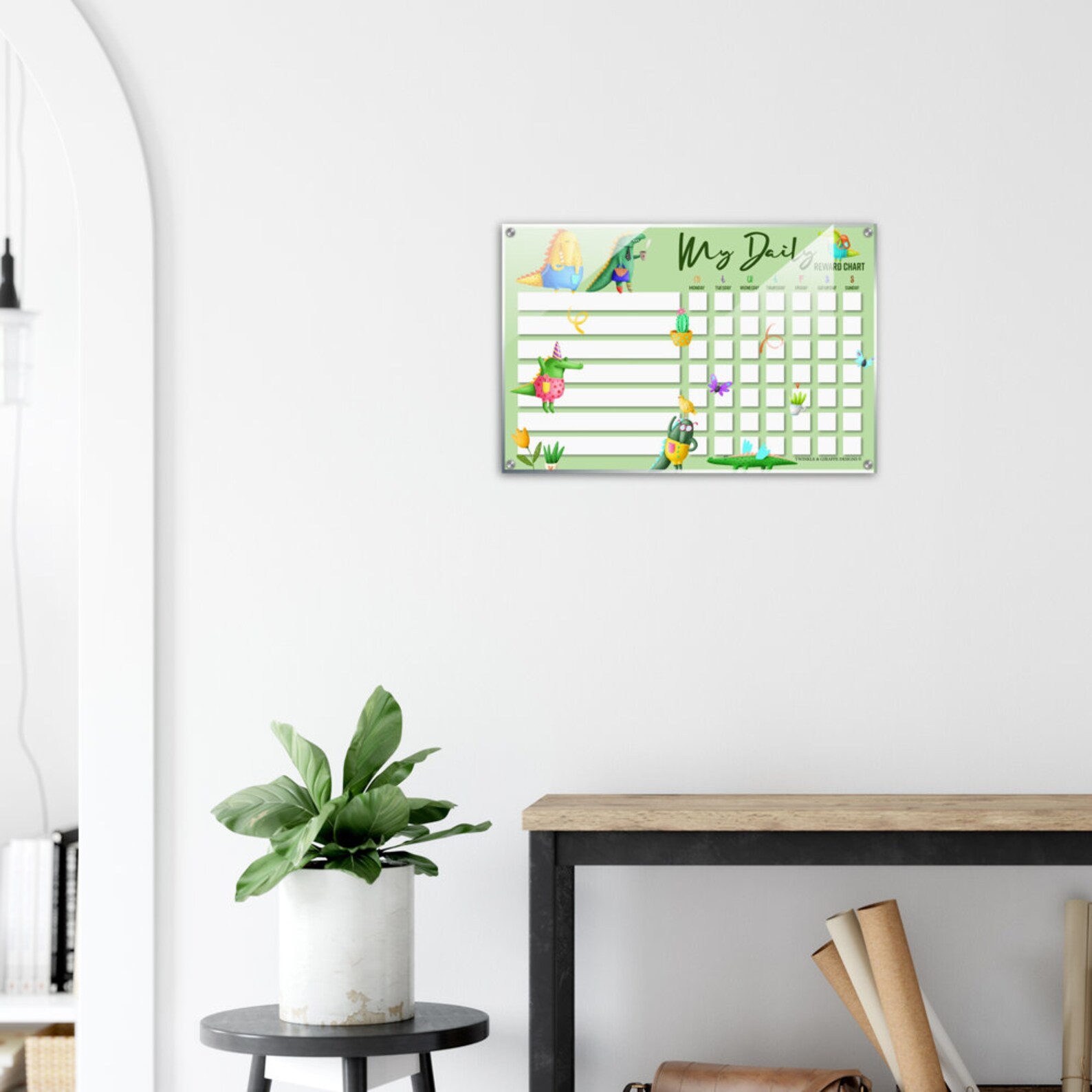 Crocodile Acrylic Print, Personalized Chore Chart, Acrylic Chore Chart ...