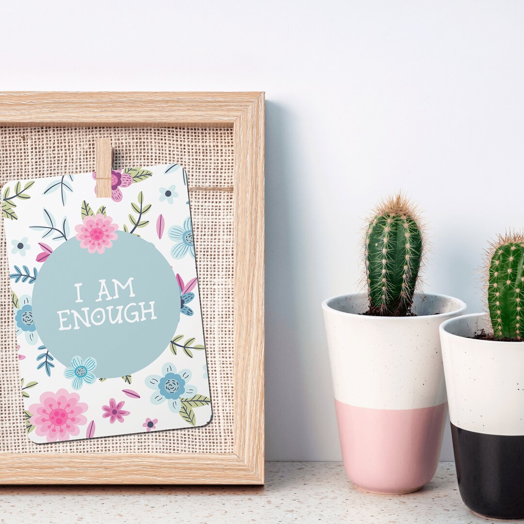 Pink Flowers Affirmation Cards - Set of 20 - Etsy