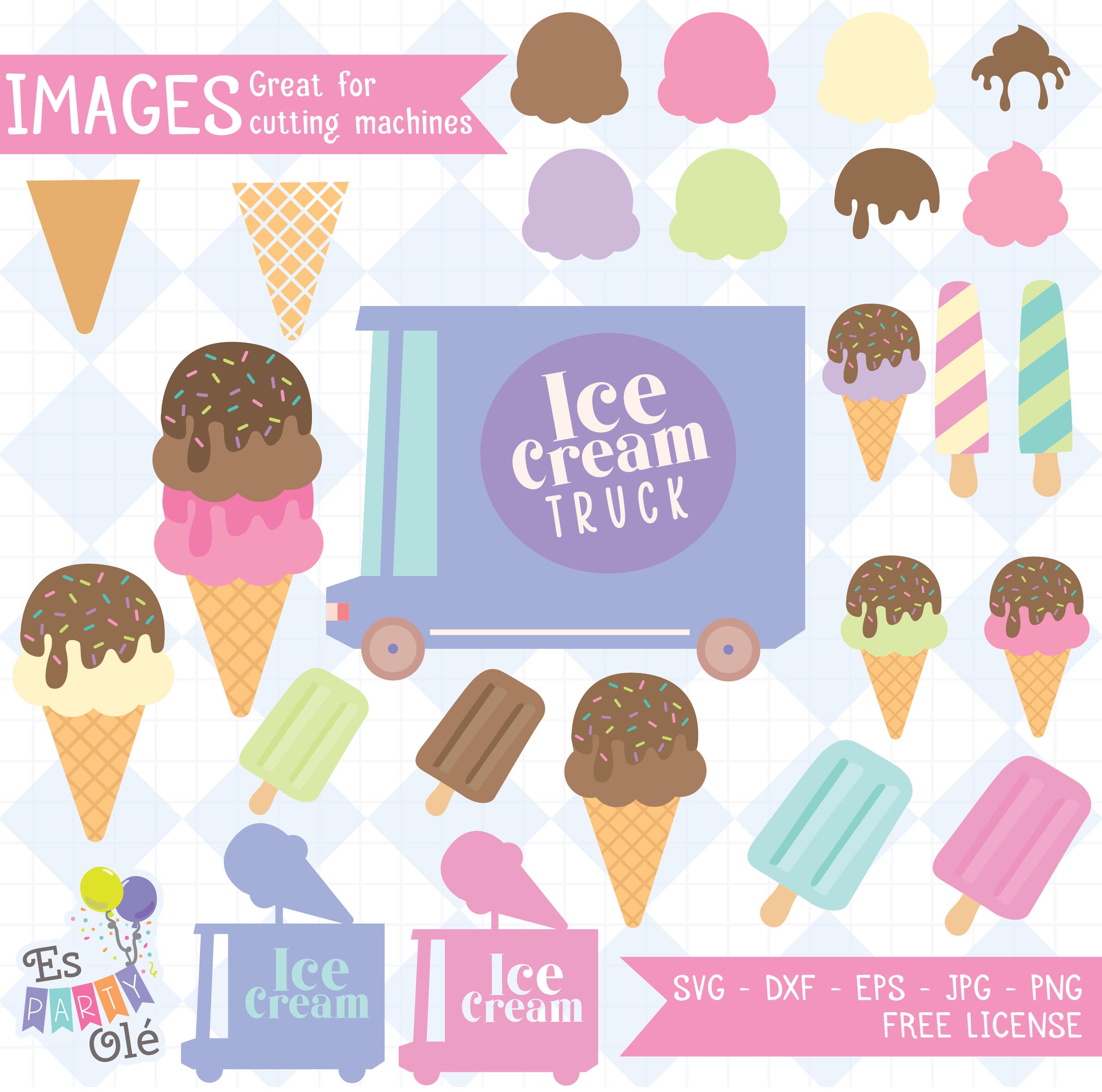 Ice Cream Svg, SVG Files for Cricut, Ice Cream Truck Svg, Popsicles Svg ...
