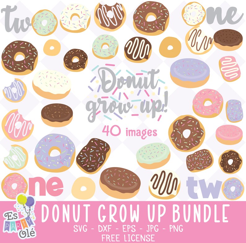 Donut SVG, SVG Files for Cricut, Donut Party, Donut Grow up Svg, Donut ...