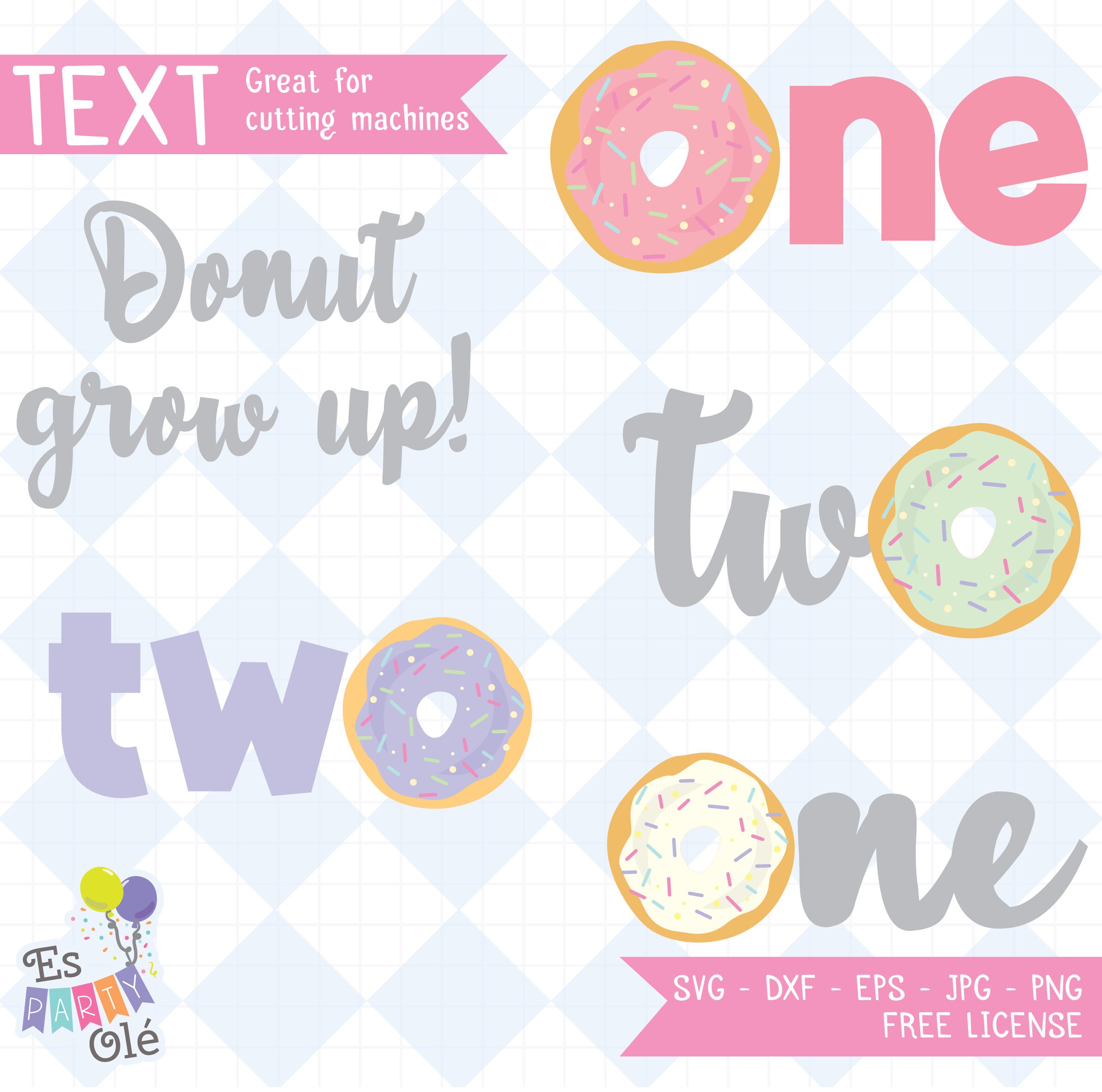 Donut SVG, SVG Files for Cricut, Donut Party, Donut Grow up Svg, Donut ...