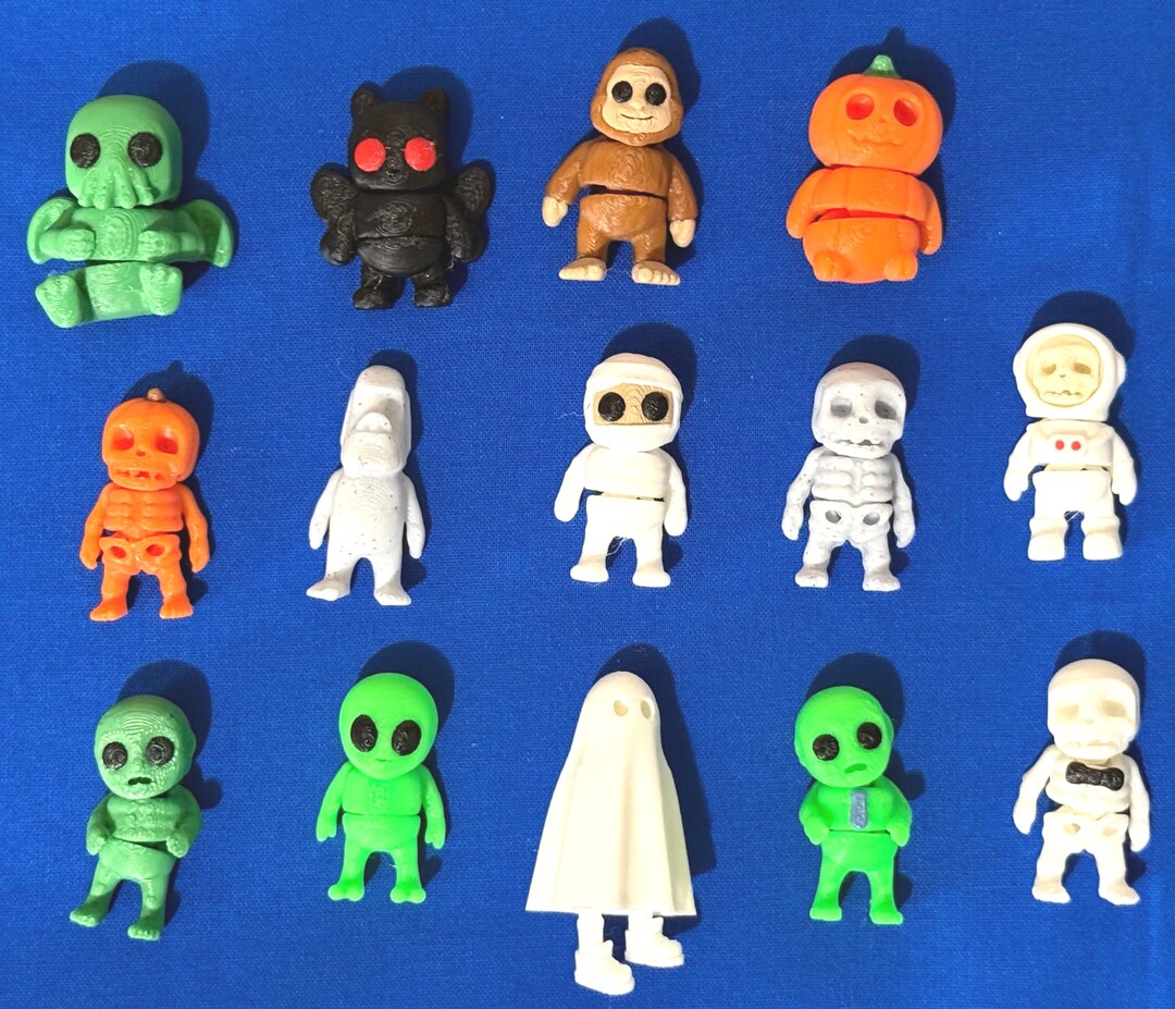 Huge Lot of 14 Mini-figs Cryptids Monsters Aliens Ghost Skeleton ...