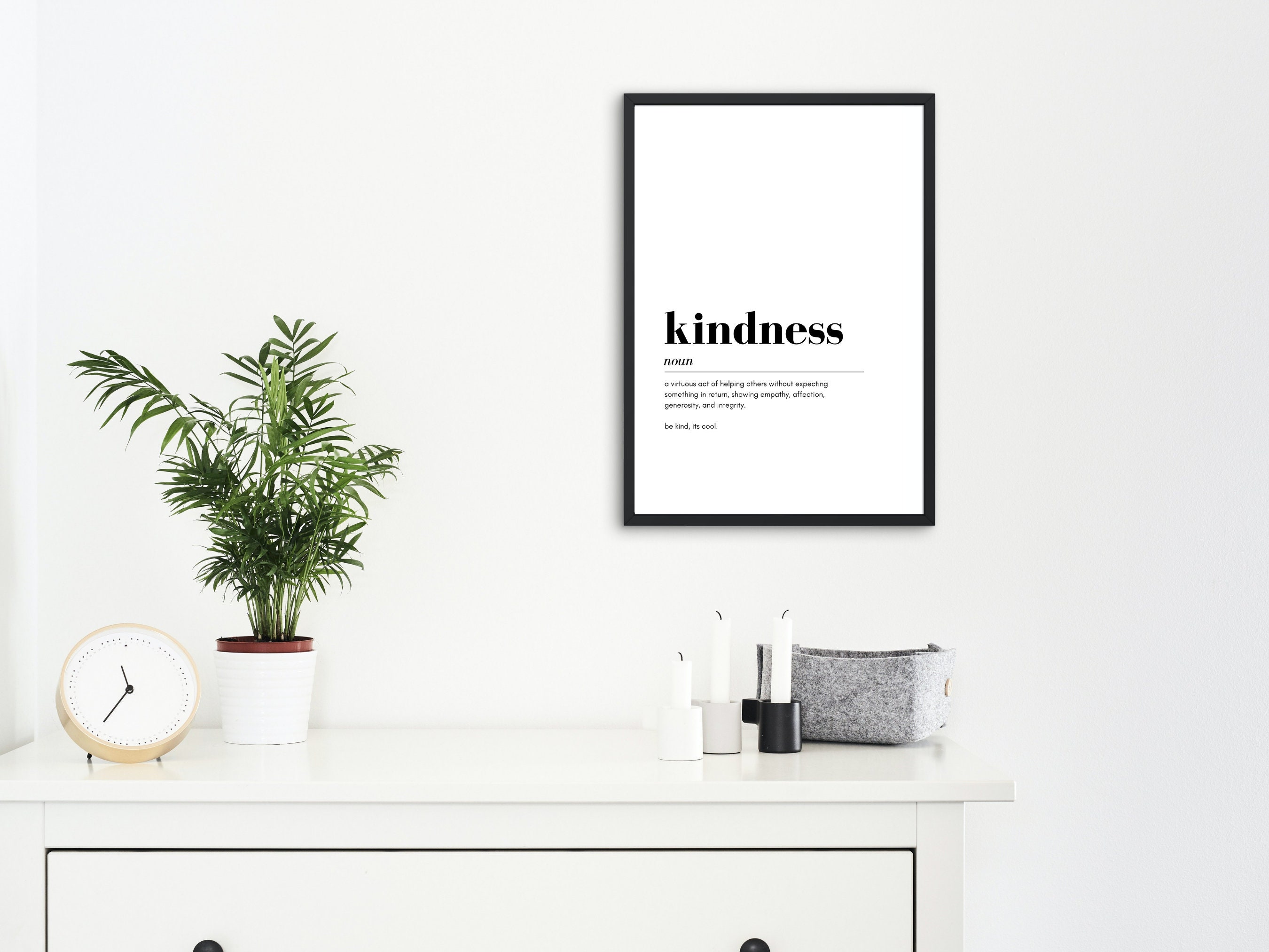 Kindness Definition Print, INSTANT DOWNLOAD Easy Pdf Print and Frame ...