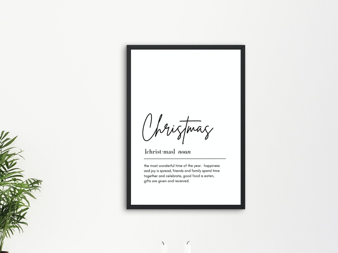 Christmas Definition Printable Art, Ready to Print and Frame. Holidays ...