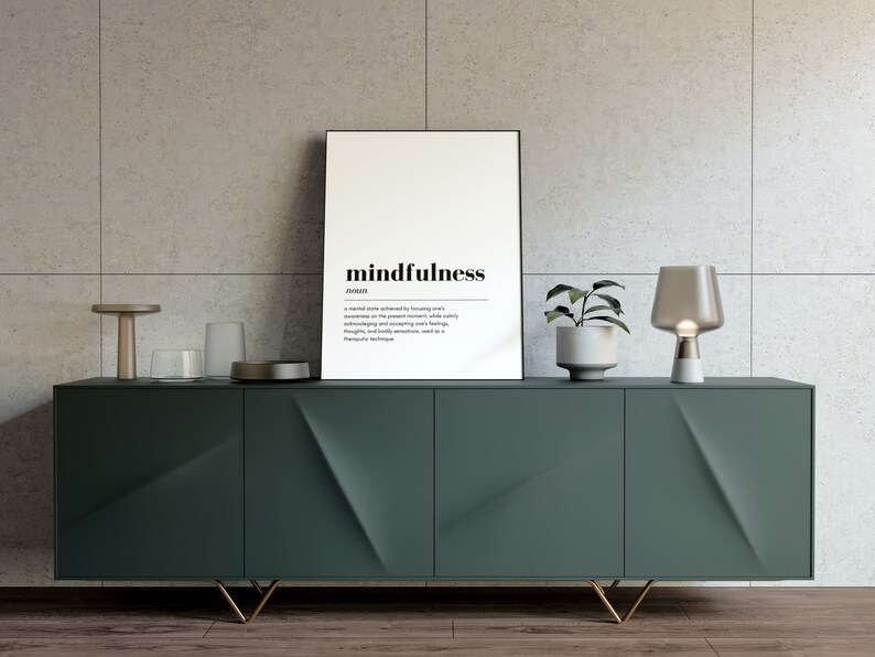 Mindfulness Definition Printable, Digital Download Pdf, Meaning of ...