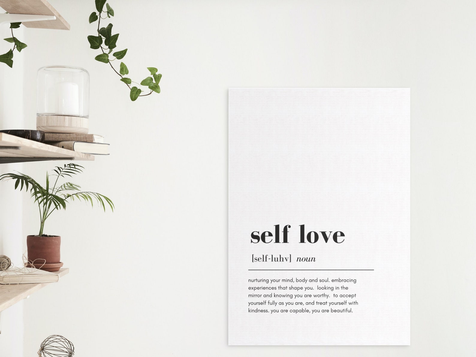 Self Love Definition Wall Art, Printable DIGITAL DOWNLOAD Pdf, the ...