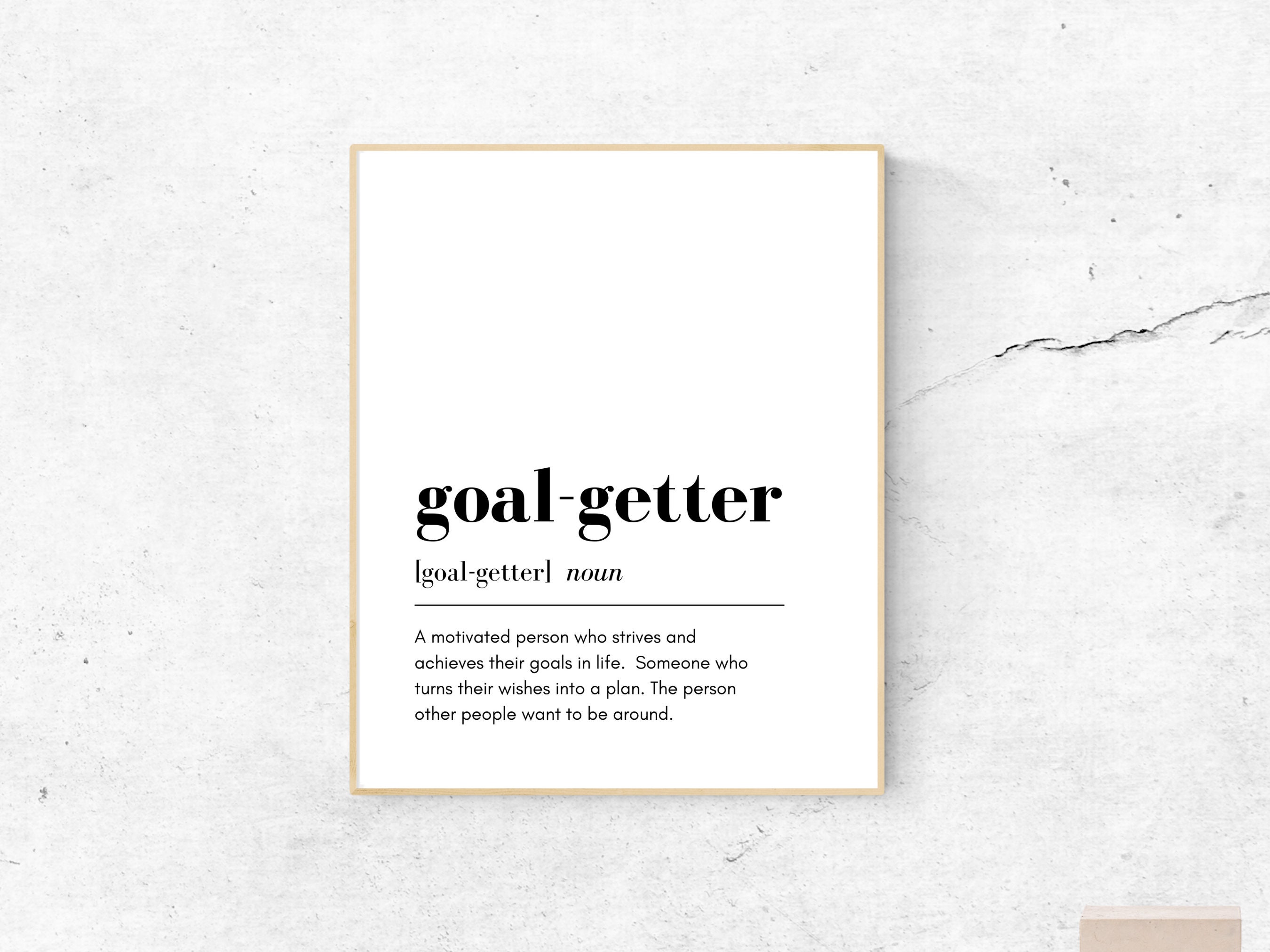 Goal getter Definition Print Instant Download Print And Frame Wall