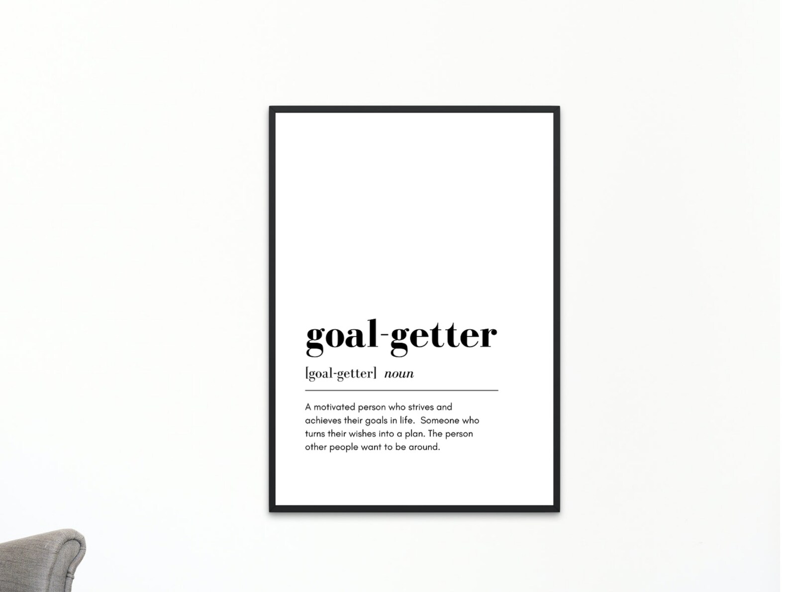 Goal-getter Definition Print, Instant Download , Print and Frame! Wall ...