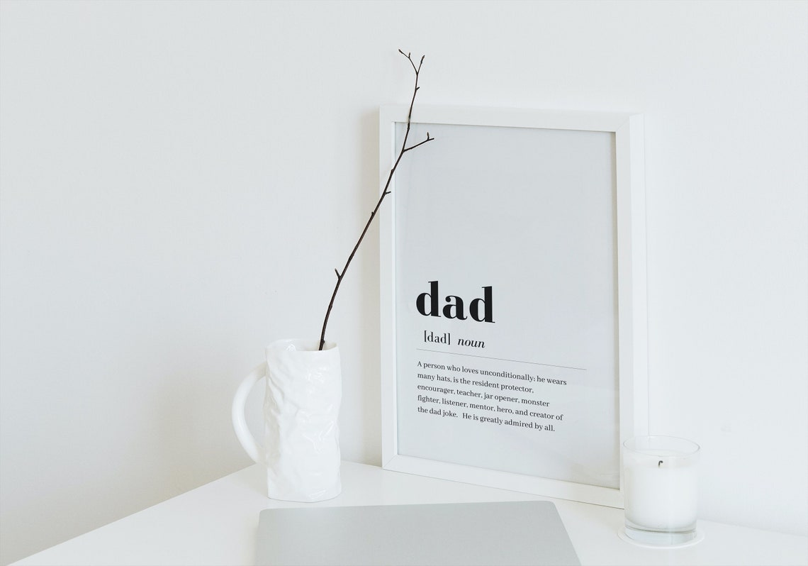 Dad Definition Printable, Instant Download Pdf, Funny Dad Dictionary ...