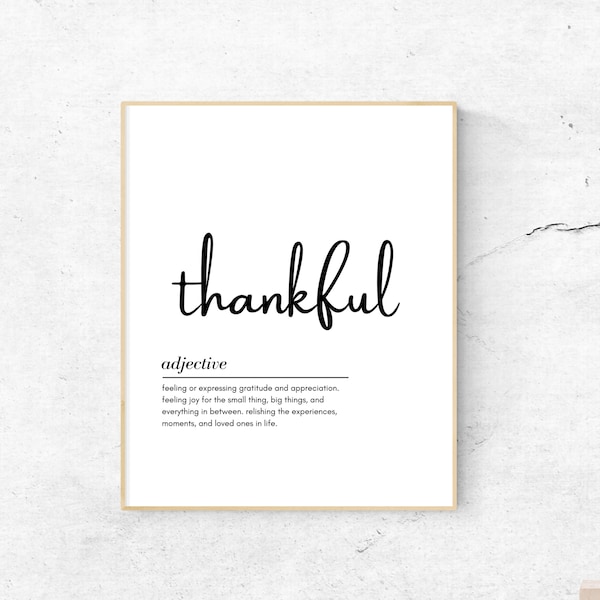 Thankful Print - Etsy