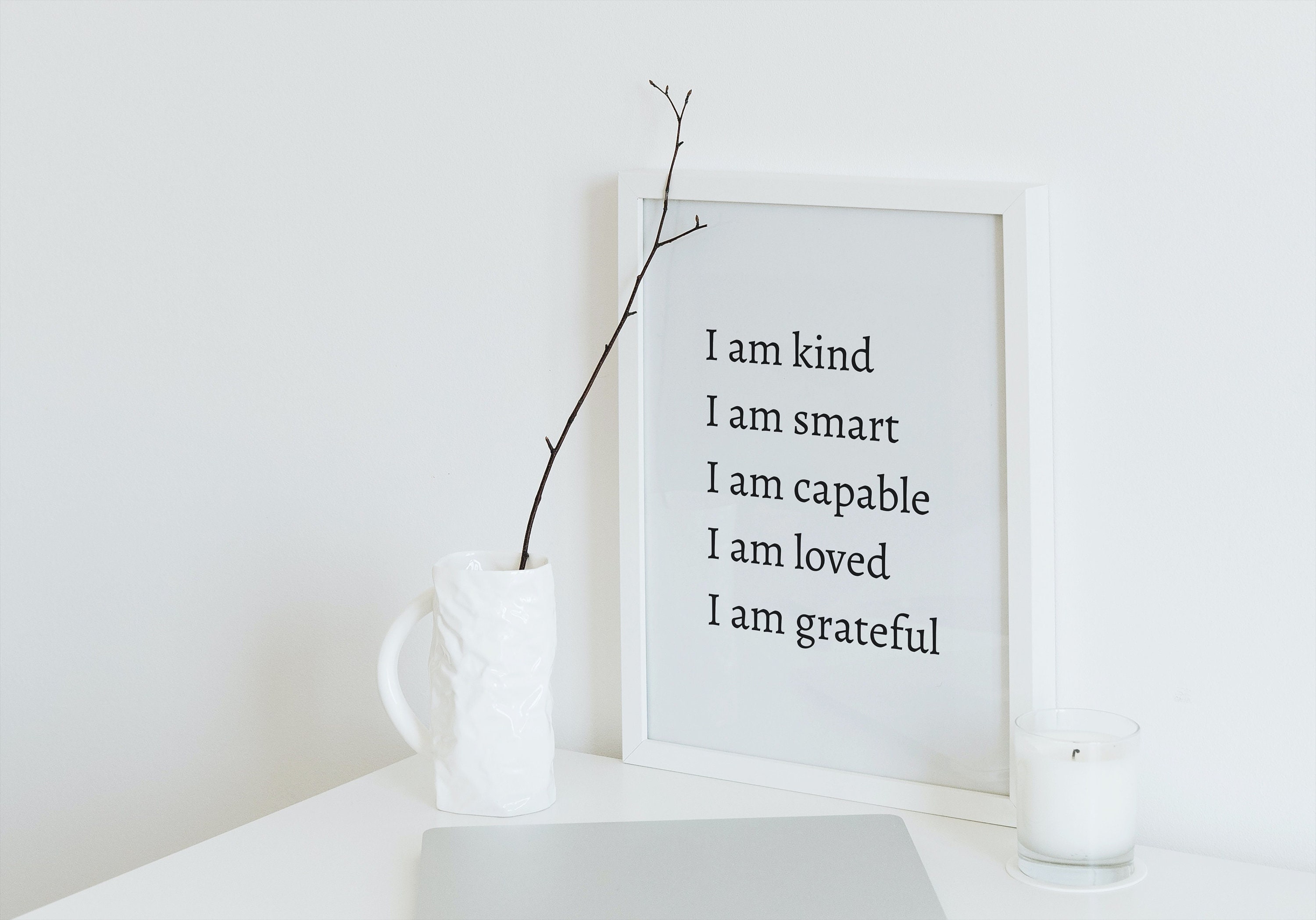 Positive Affirmations Wall Art Digital Download Printable, I Am Kind ...