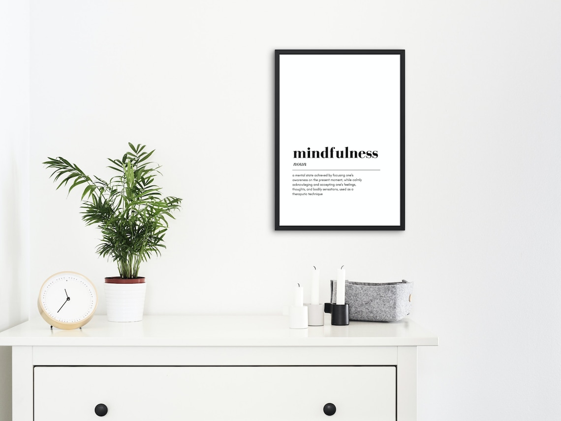 Mindfulness Definition Printable, Digital Download Pdf, Meaning of ...