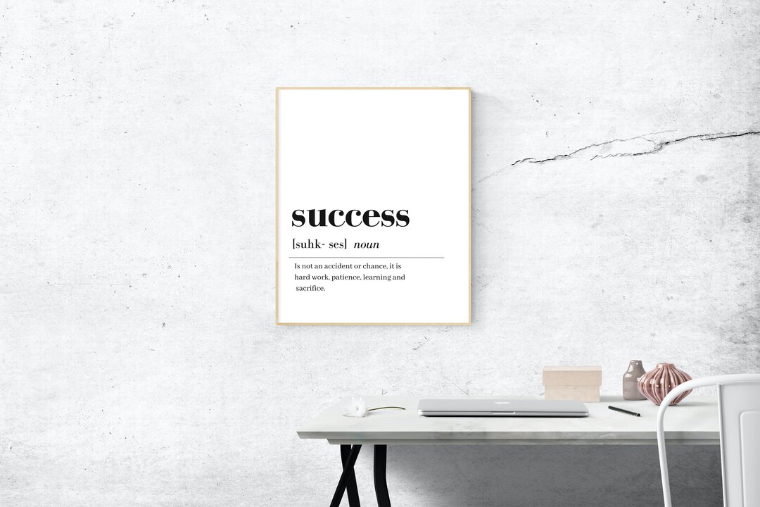 Success Definition Printable, Easy Instant Download Pdf, Dictionary ...