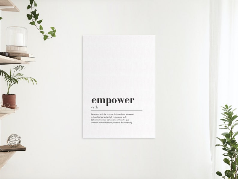Empower Definition Printable, Dictionary Meaning, INSTANT DOWNLOAD Easy ...