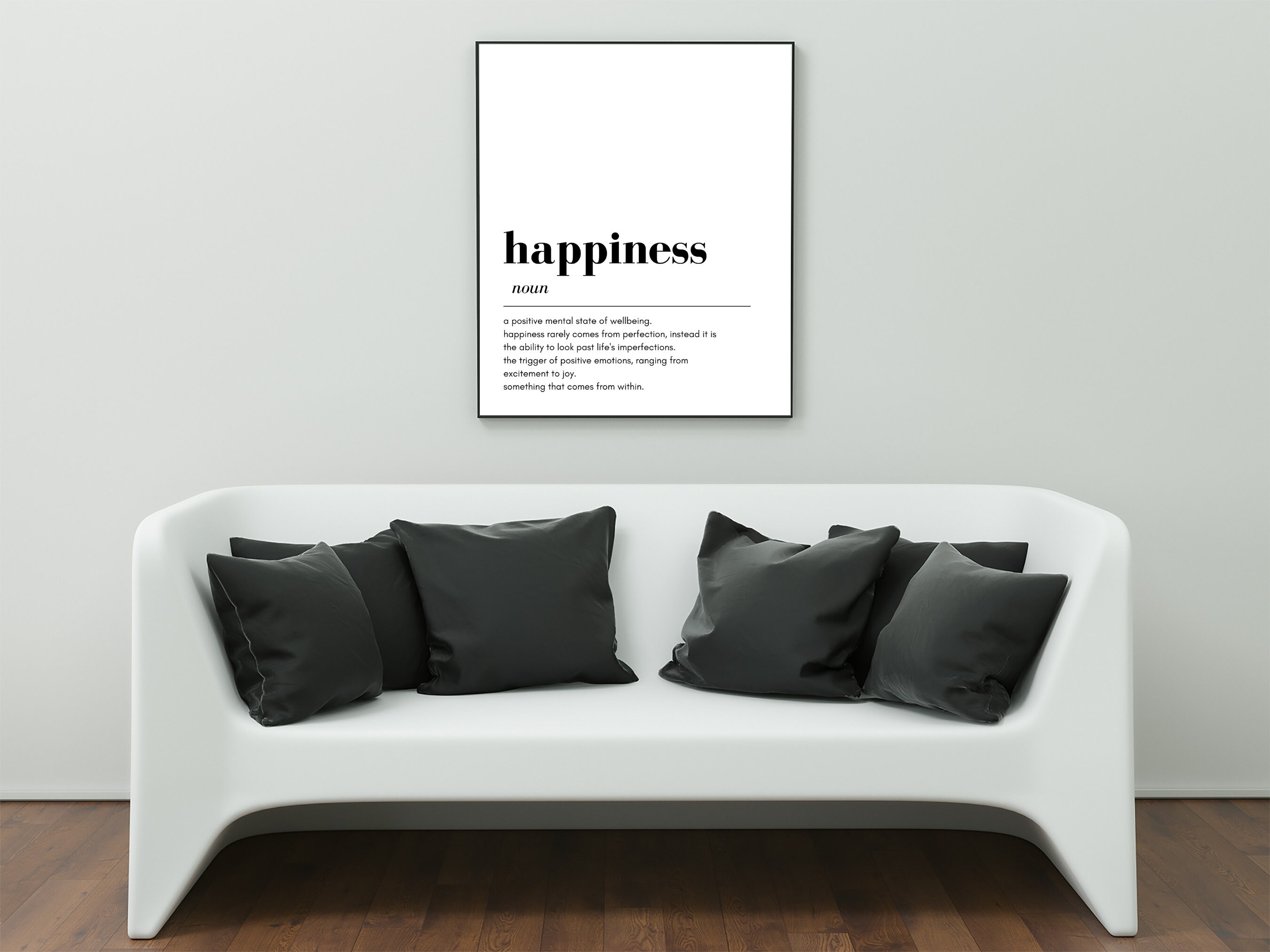 Happiness Definition Wall Art Printable, Instant Download Print and ...