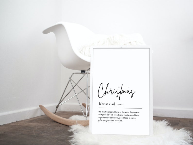 Christmas Definition Printable Art, Ready to Print and Frame. Holidays ...