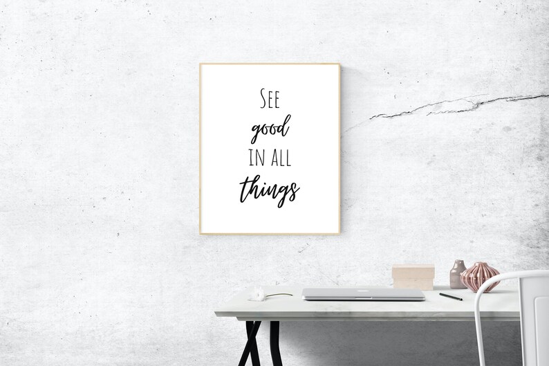 See Good in All Things Wall Art, Gratitude Printable Instant Download ...