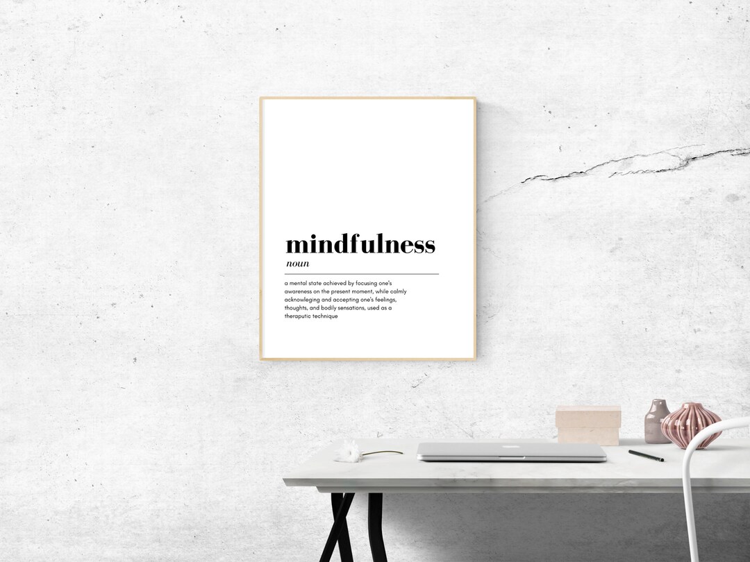 Mindfulness Definition Printable, Digital Download Pdf, Meaning of ...