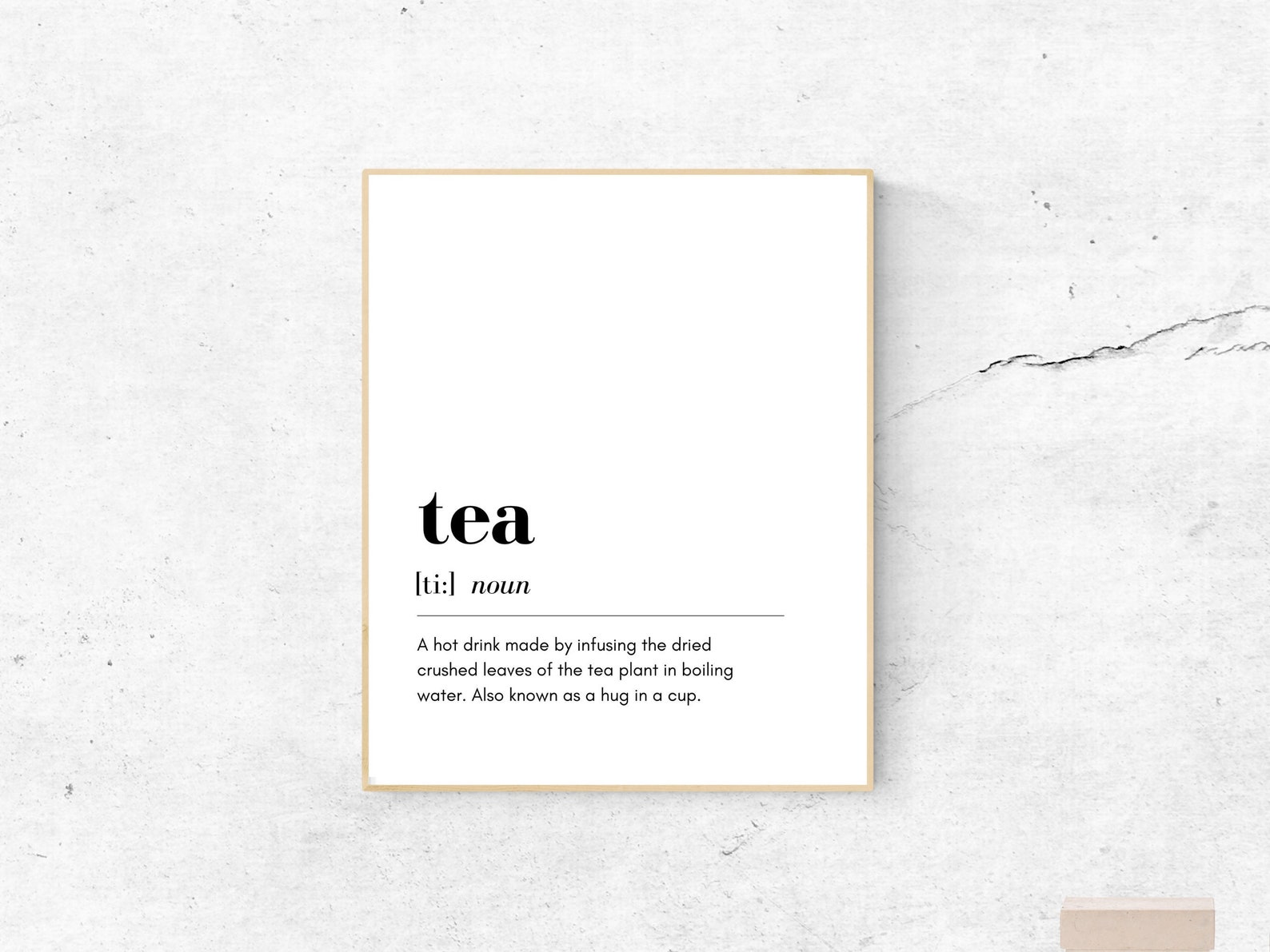 Tea Definition Printable, Meaning of Tea Digital Download, Cup of Tea ...