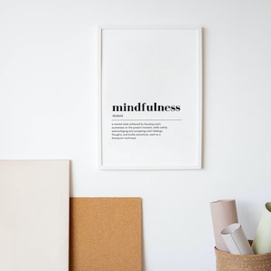 Mindfulness Definition Printable, Digital Download Pdf, Meaning of ...