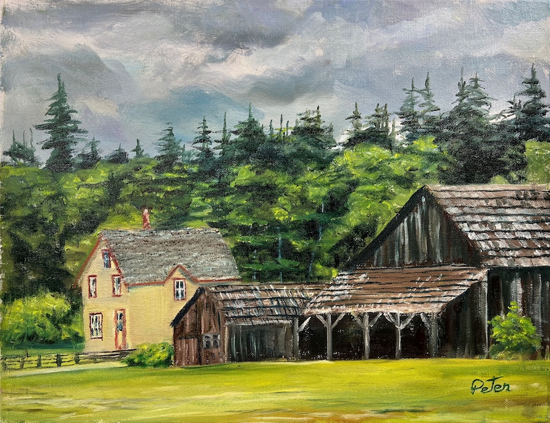 Plein Air Painting of Campbell Valley Nature House and Old Barns - Etsy