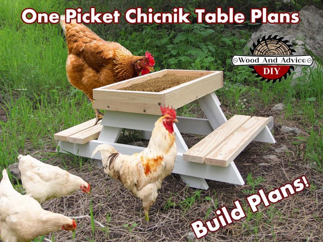 One Picket Chicnik Table Plans DIY, Digital Plans, Chicken Table ...