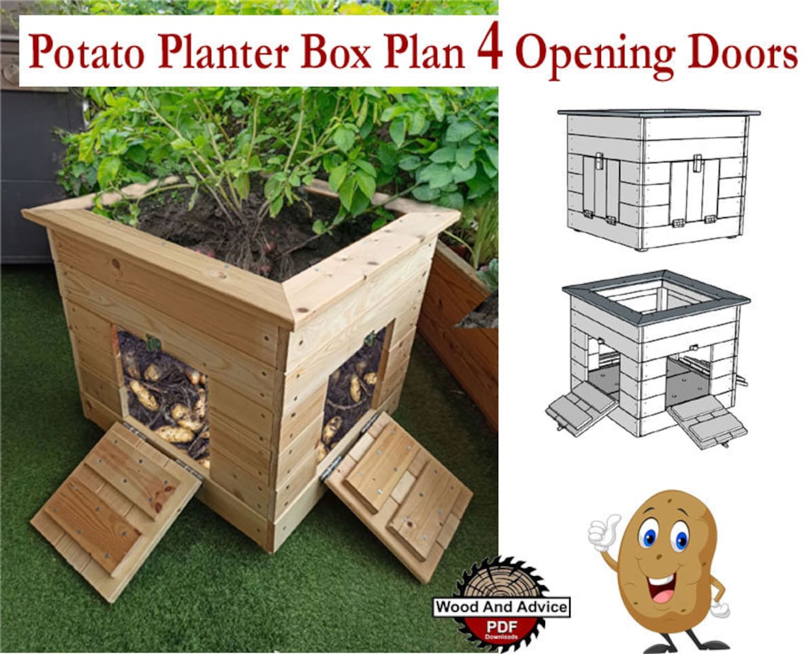 Organic Potato Planter Plan/potato Planter Box Plan/homestead Planter ...