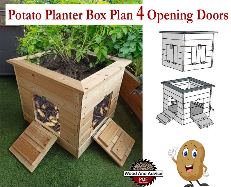 Organic Potato Planter Plan/potato Planter Box Plan/homestead Planter ...