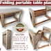 Folding Table Base Plan/folding Craft Table Base Plan/compact Table ...