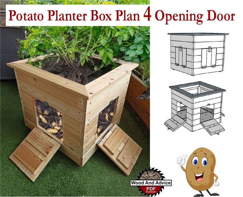 Organic Potato Planter Plan/potato Planter Box Plan/homestead Planter ...