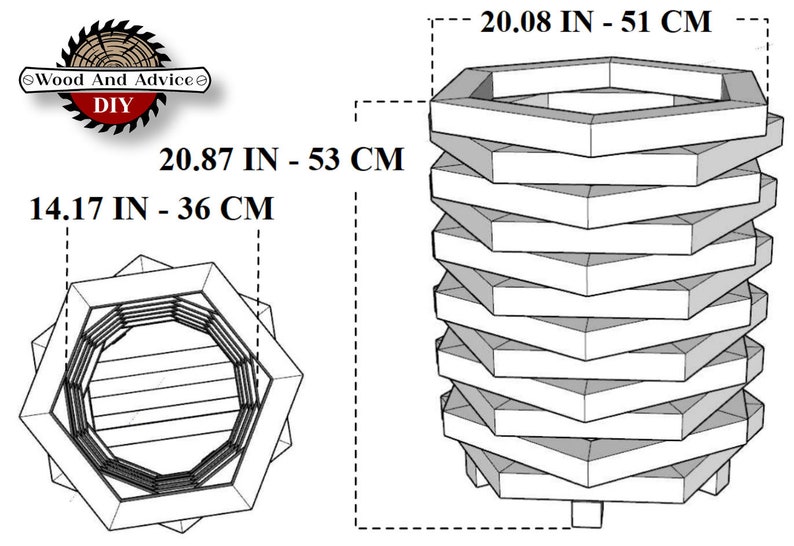 Wooden Hexagonal Planter Plan. Planter Plan for Home and Garden.cedar ...