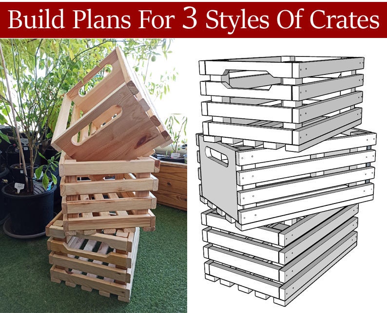 Build Plans for 3 Styles of Crates: 2 Crates AND the Solid End Crate ...